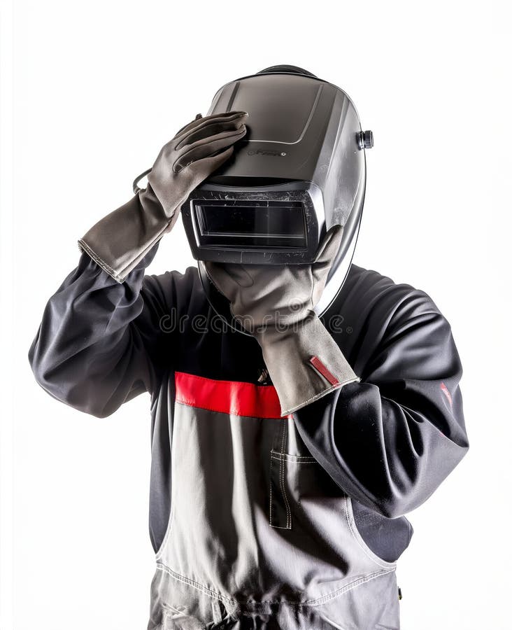 Welder Dressed in PPE (Personal Protective Equipment) Stock ...