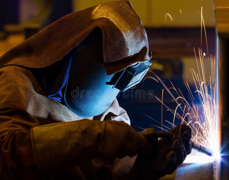 Welder stock photo. Image of skill, spark, factory, laborer - 35986670
