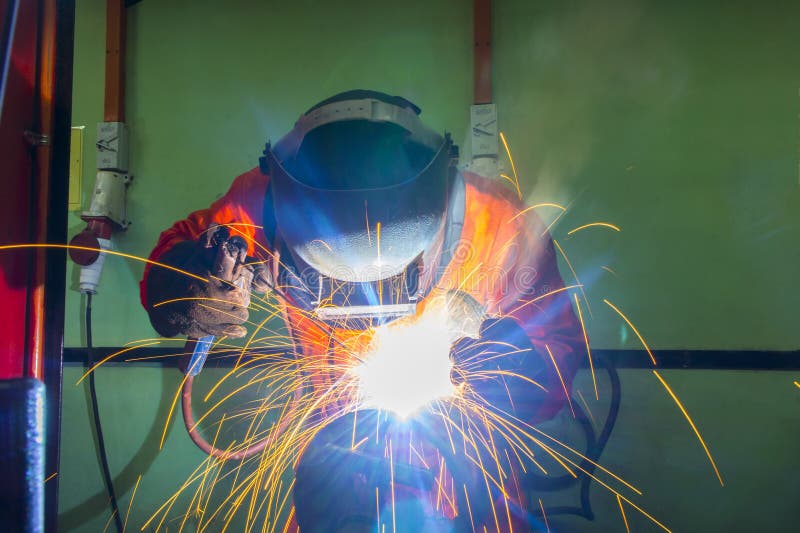 Handsome Welder stock photo. Image of hispanic, latino - 6189332