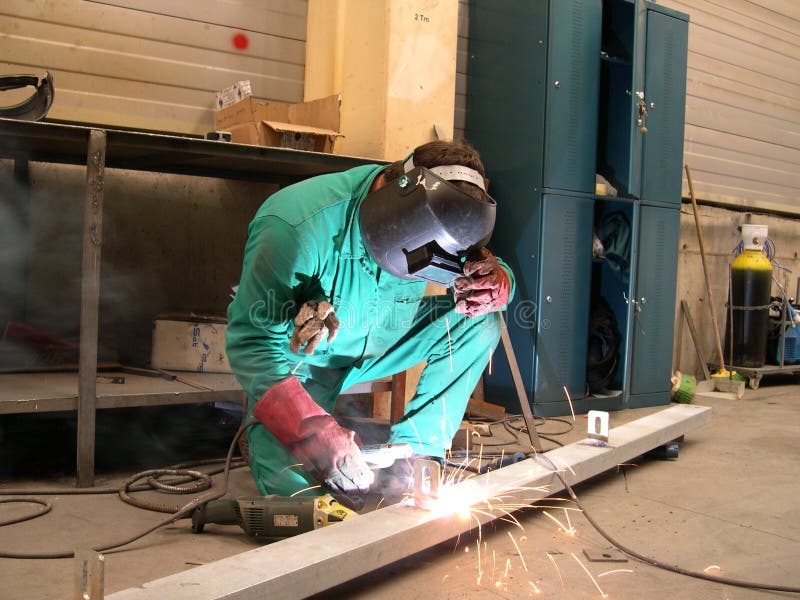 Welder stock photo. Image of equipment, metallurgy, smoke - 30930544