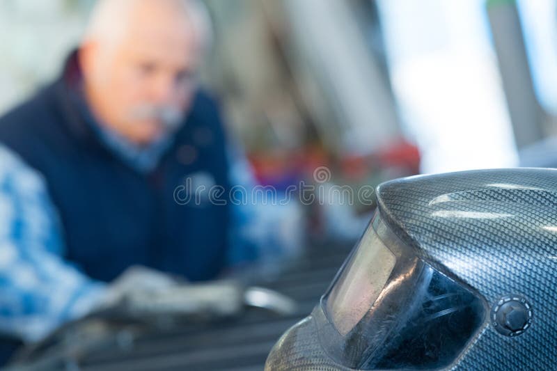 Welder mask close up stock image. Image of construction - 287670723