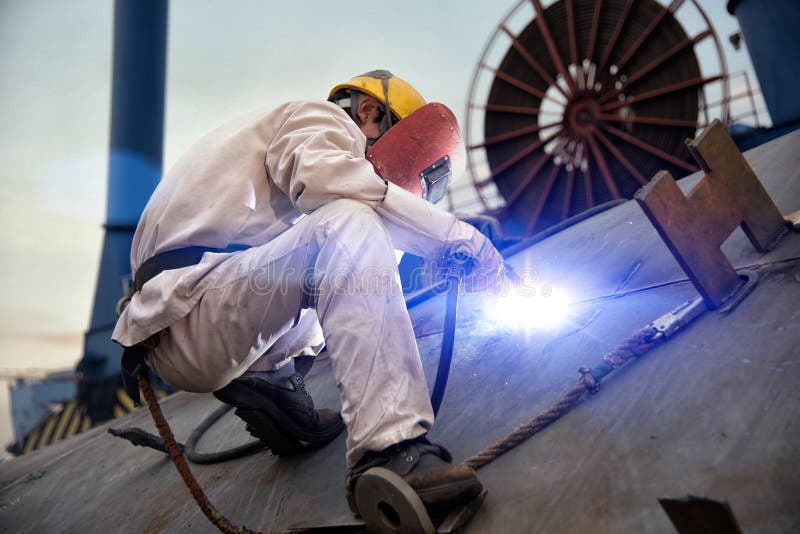 Shipyard welder stock photo. Image of industrial, steelwork - 3255156