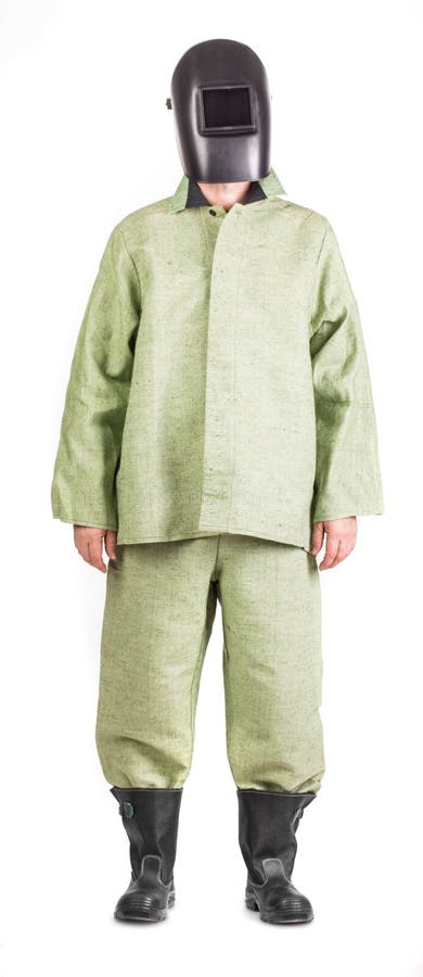 Welder in Uniform Talking on Phone. Stock Image - Image of uniform ...