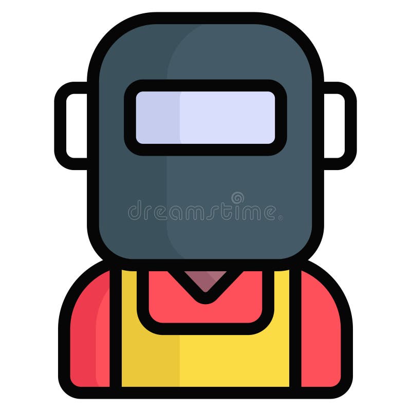 Welder Vector Outline Icon Design Illustration. Home Repair and ...