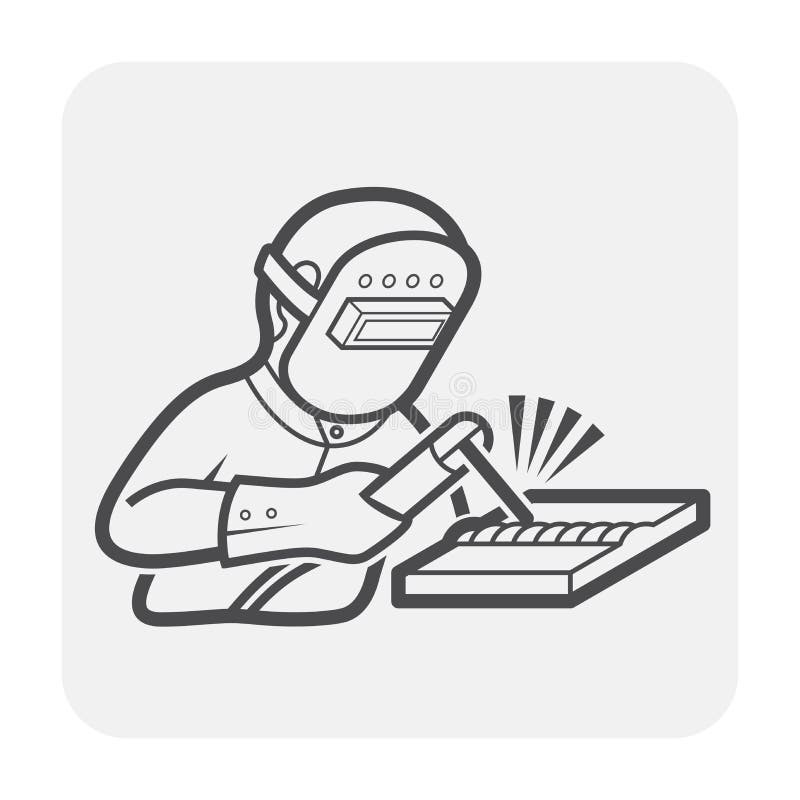 Welder welding icon stock vector. Illustration of electrodes - 179355268