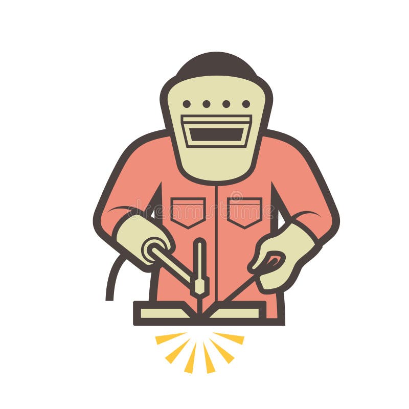 Welder welding icon stock vector. Illustration of electrodes - 179483735