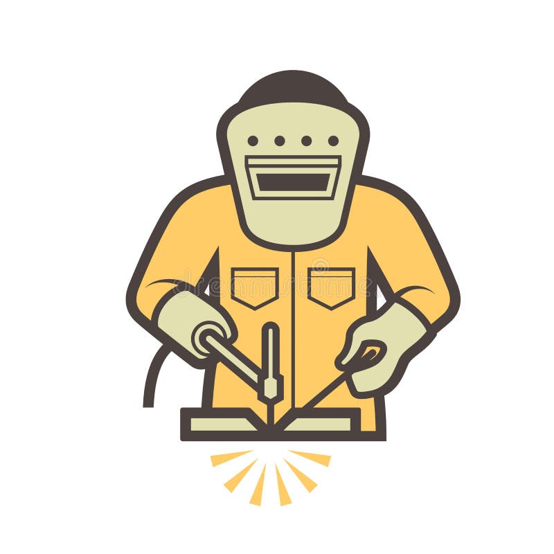 Welder welding icon stock vector. Illustration of protection - 179487027