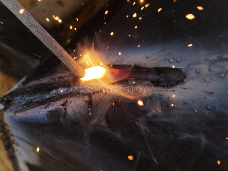Welder Welding Joining Metal Close Up Stock Image - Image of joining ...