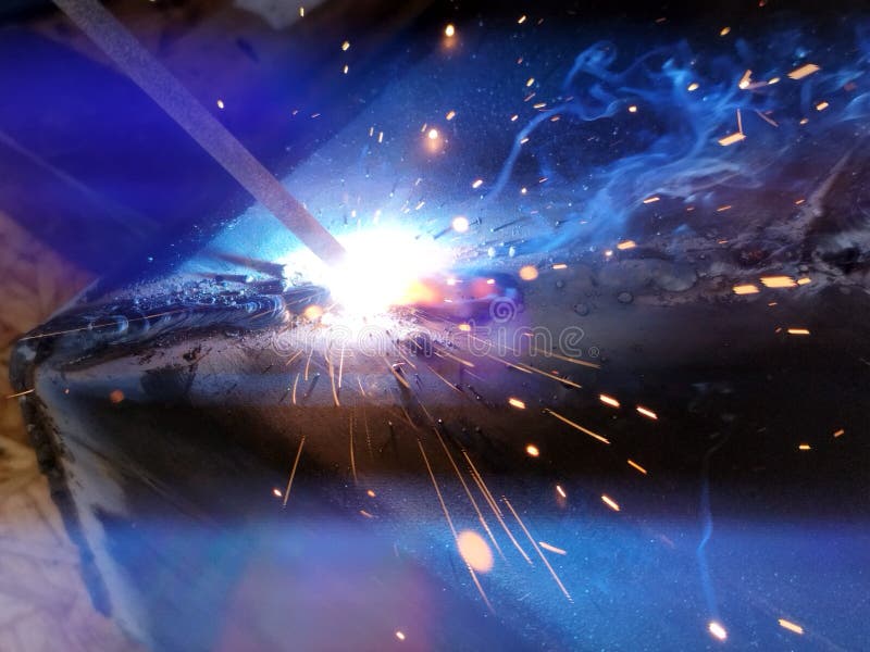 Welder Welding Joining Metal Close Up Stock Image - Image of joining ...