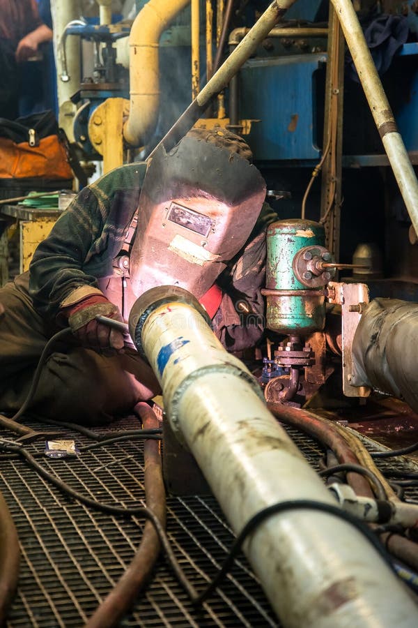 Welding on ship hull stock image. Image of skilled, labor - 21652951