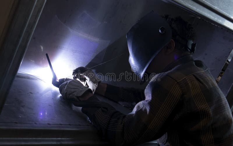 Welder. Welding Work in Production. Stock Photo - Image of laborer ...