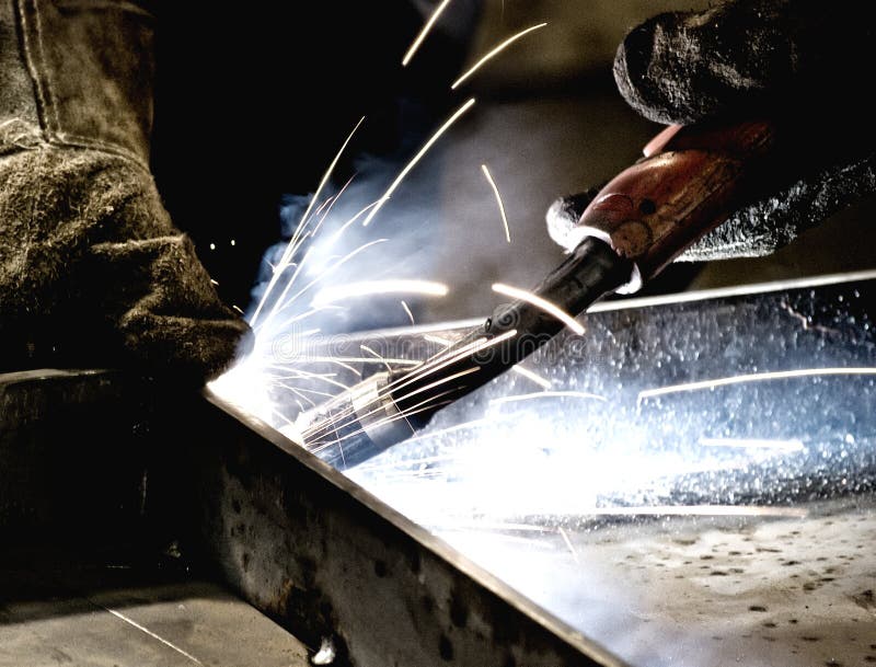Welding worker stock photo. Image of occupation, machine - 18572584