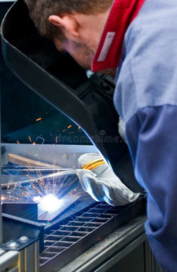 Welder at work stock photo. Image of laboring, flash, technology - 8035362