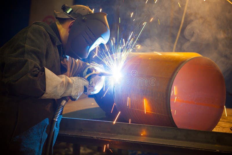 Welder at work stock photo. Image of closeup, trained - 23213874