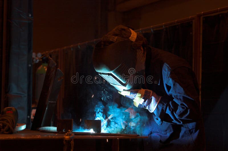 Welder at work stock photo. Image of welded, welding, laboring - 4305992