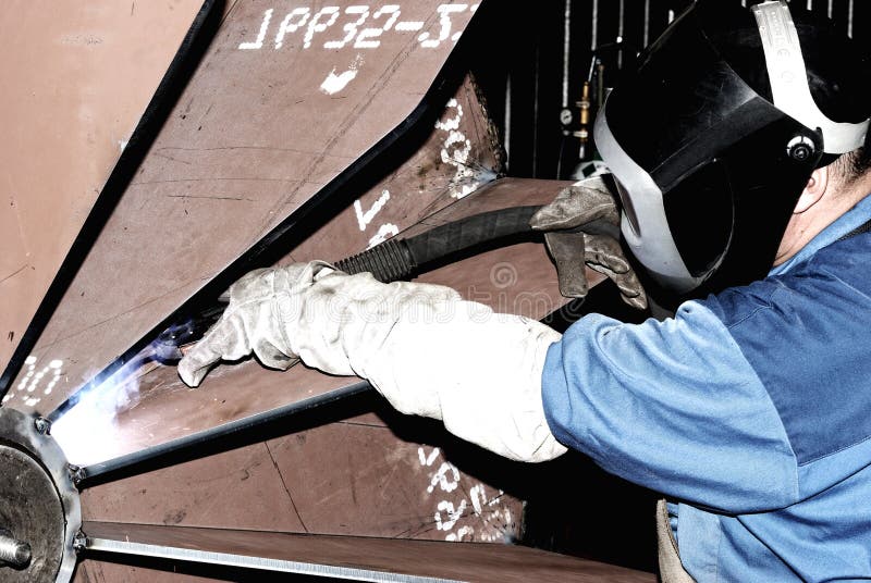 Welder at work stock photo. Image of freight, manufacturing - 8773880