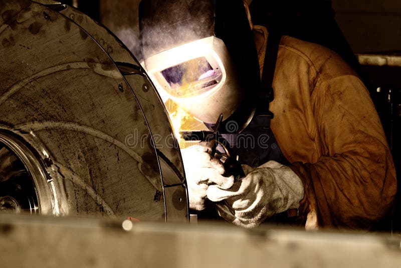 Welder at work stock image. Image of clamp, mask, fabricator - 8774045