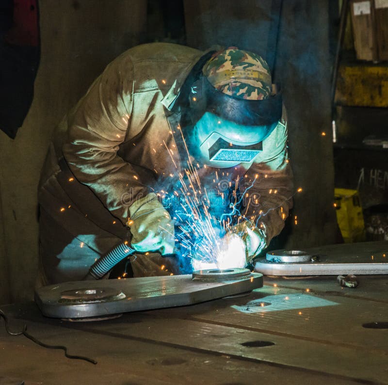 Welder. stock photo. Image of mask, bright, production - 37283400