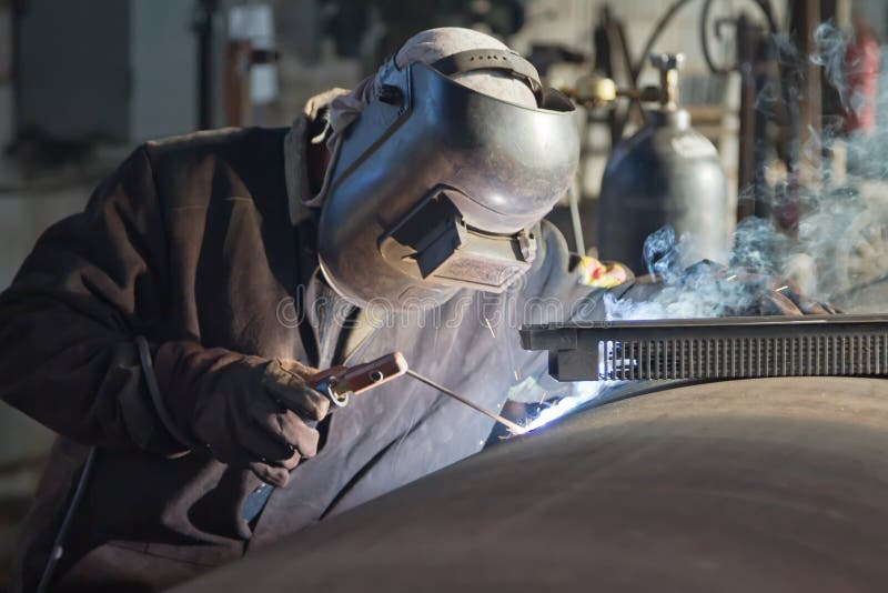 Welder at work stock photo. Image of occupation, manufacture - 56681646