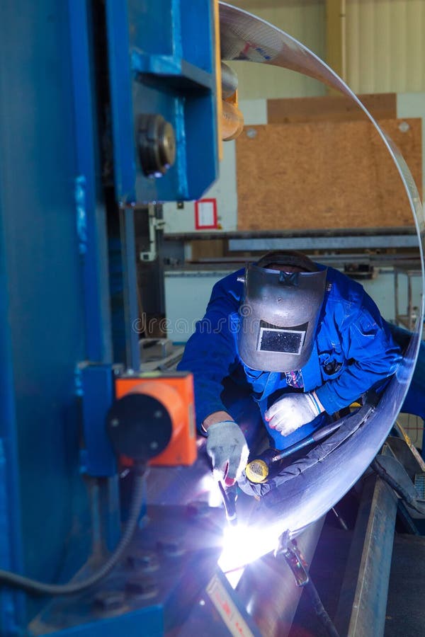 Welder at Work in the Plant Stock Photo - Image of work, industry: 89158746