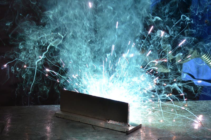 Welder At Work, Welding Iron Stock Photo - Image of electrode, worker ...