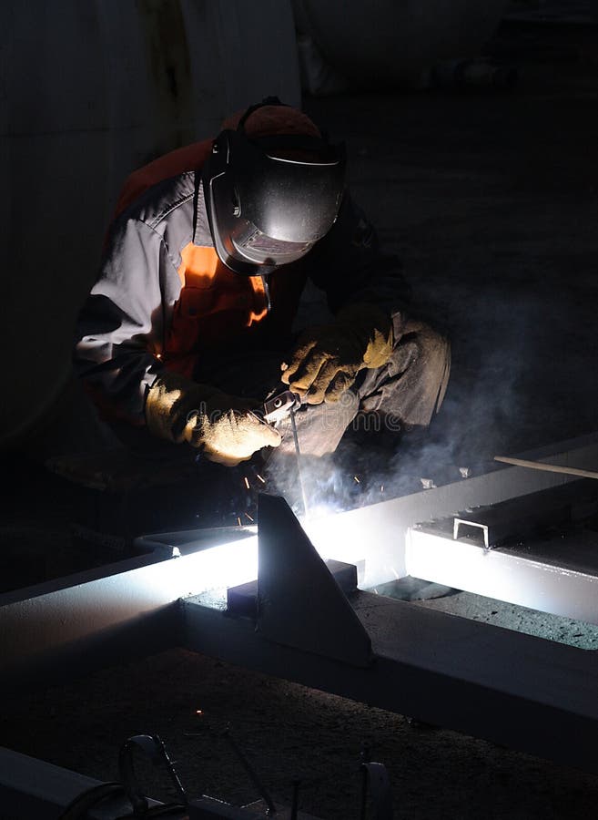 Welder at work stock photo. Image of occupation, stick - 45176686