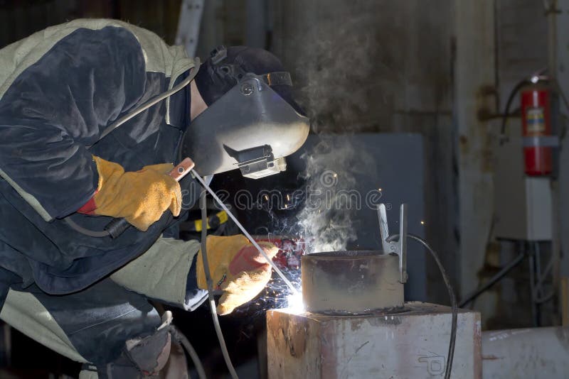 Welder at work stock image. Image of manufacturing, factory - 47015973