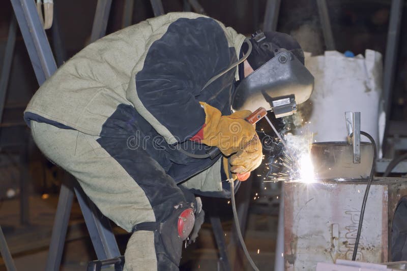Welder at work stock photo. Image of work, protection - 47016502