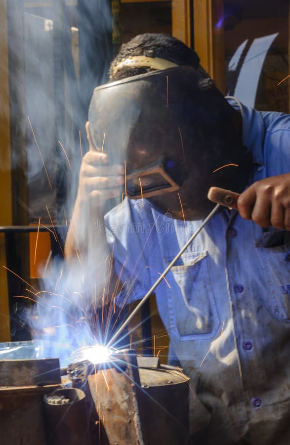Welder Working in the Brazilian Industry Editorial Image - Image of ...