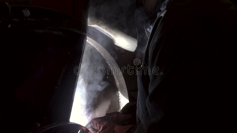 Welder working. stock footage. Video of industrial, improvisation ...