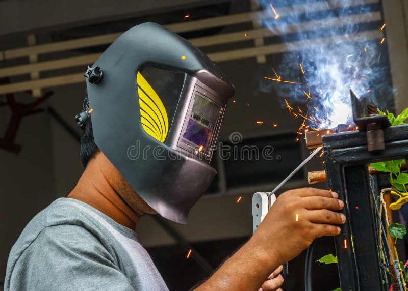 Welder working stock image. Image of safety, duty, skill - 76199509