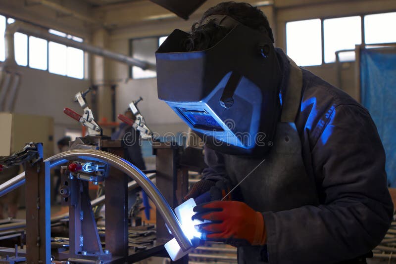 Welder works stock photo. Image of worked, factory, work - 17308412