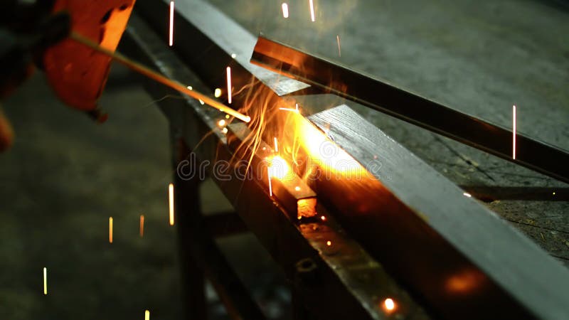 Welder Works with Welding Machine Stock Photo - Image of laborer ...