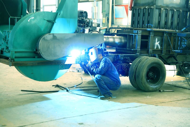 Welders Work in the Workshop Stock Photo - Image of labor ...