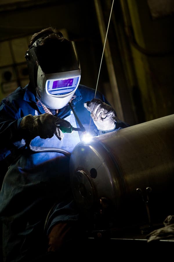Welding stock image. Image of pipe, protective, worker - 10255103