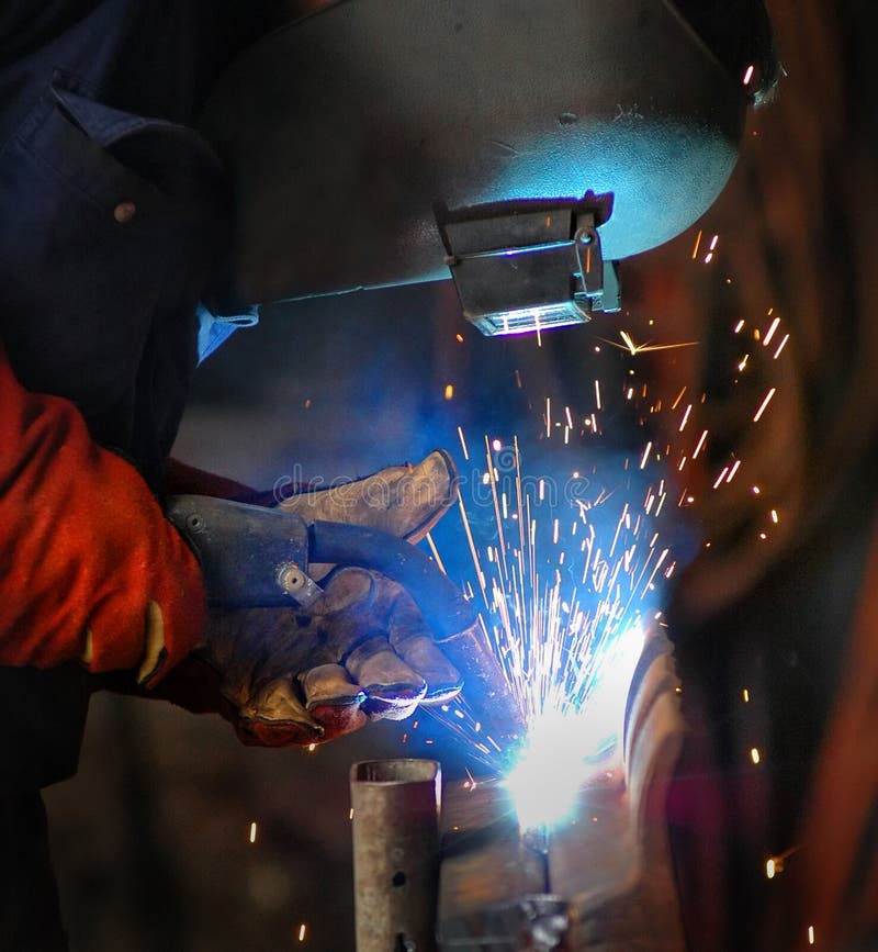 Welding stock image. Image of fire, industry, steel, manufacturing ...