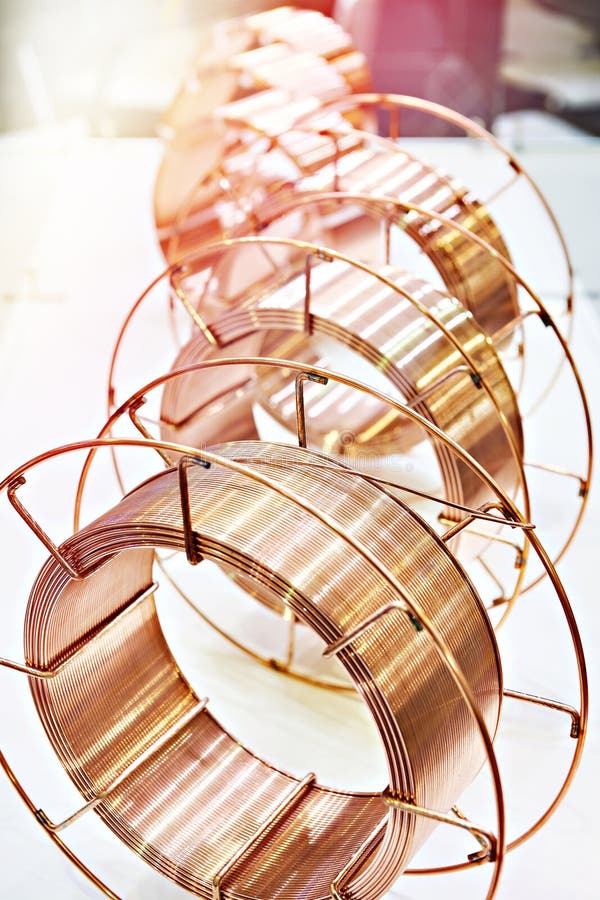Welding alloy wire copper stock image. Image of engineering - 273223301
