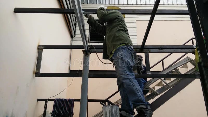 Welding Building Construction Site at Thailand Stock Footage - Video of ...