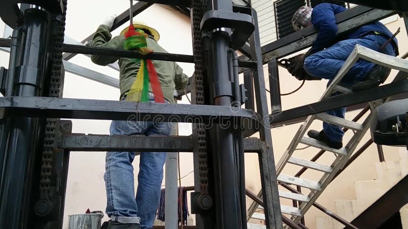 Welding Building Construction Site at Thailand Stock Footage - Video of ...