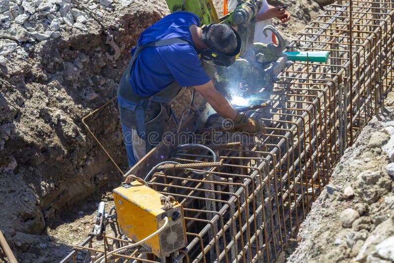 Welding Construction Base Iron Stock Photo - Image of material, iron ...