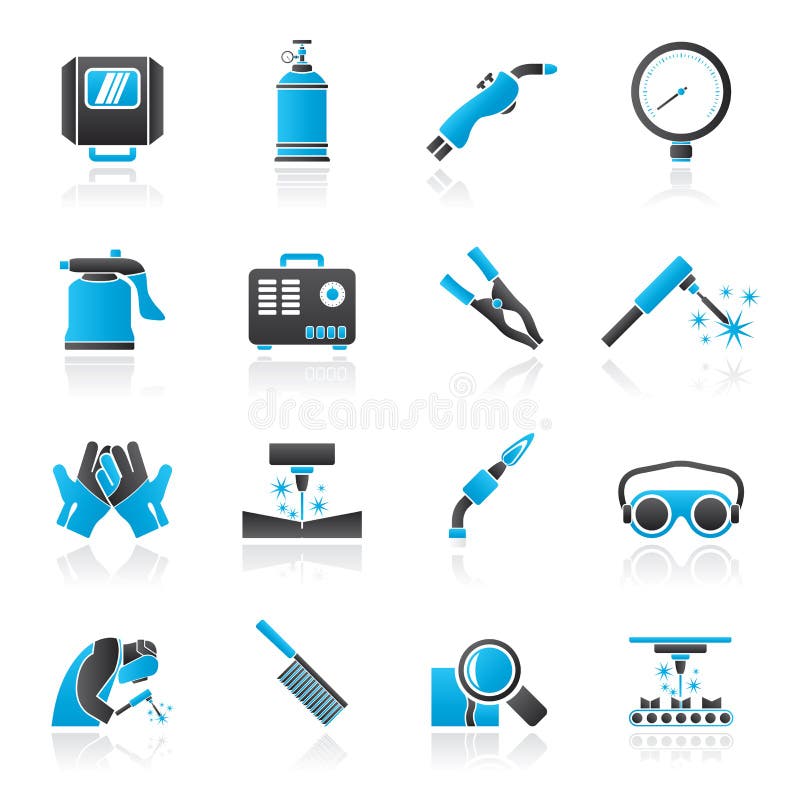 Welding and Construction Tools Icons Stock Vector - Illustration of ...