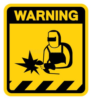 Welding and Cutting Warning Sign, Vector Illustration, Isolate on White ...