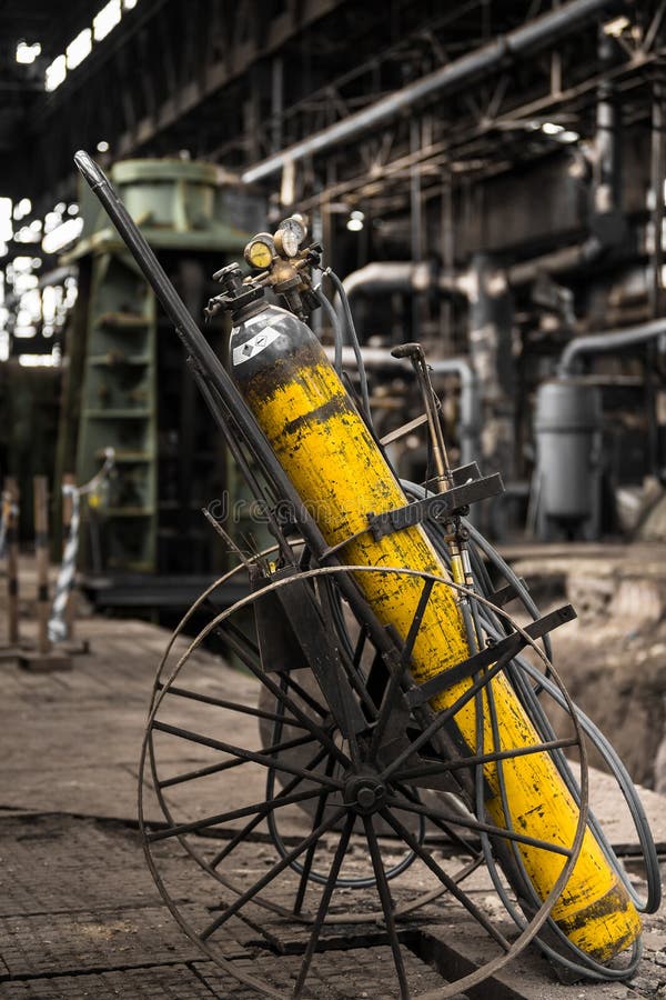 Welding device stock image. Image of tool, yellow, oxigen - 35734115