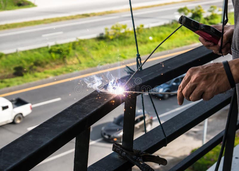 Welding stock image. Image of metal, electric, iron, machine - 98276945
