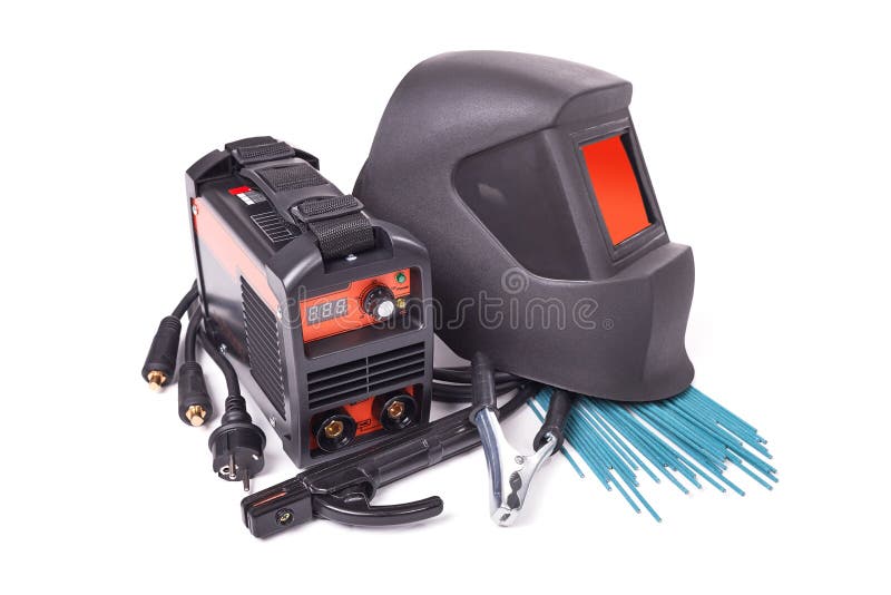 Welding Equipment Isolated on White Background Stock Photo - Image of ...