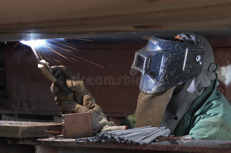 Welding flame stock image. Image of flash, protection - 5612077
