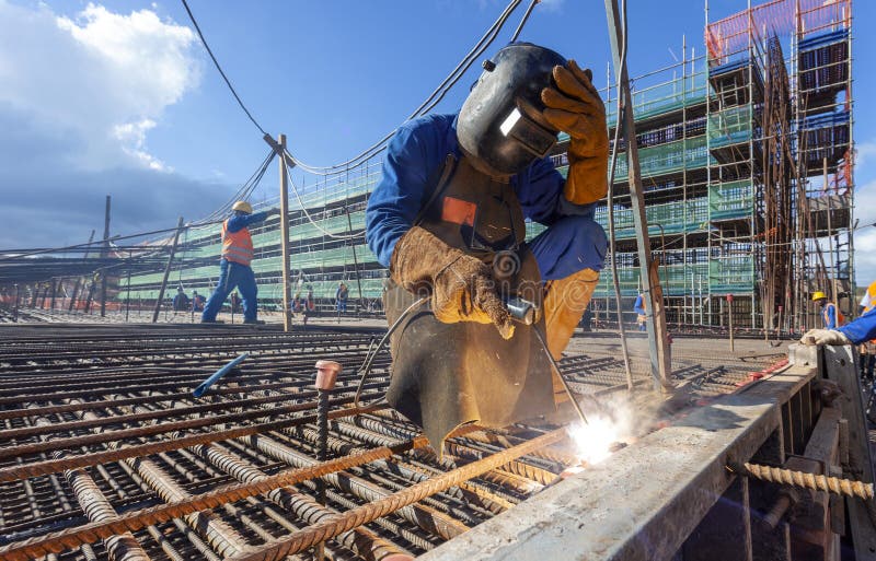 Welding Foundation Building Stock Photo - Image of building, industry ...