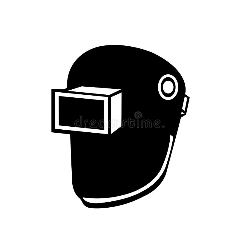 Welding Helmet Black Icon,Vector Illustration, Isolated on White ...