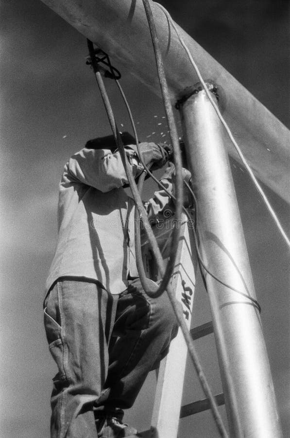 Welding on High stock photo. Image of welding, construction - 83162112