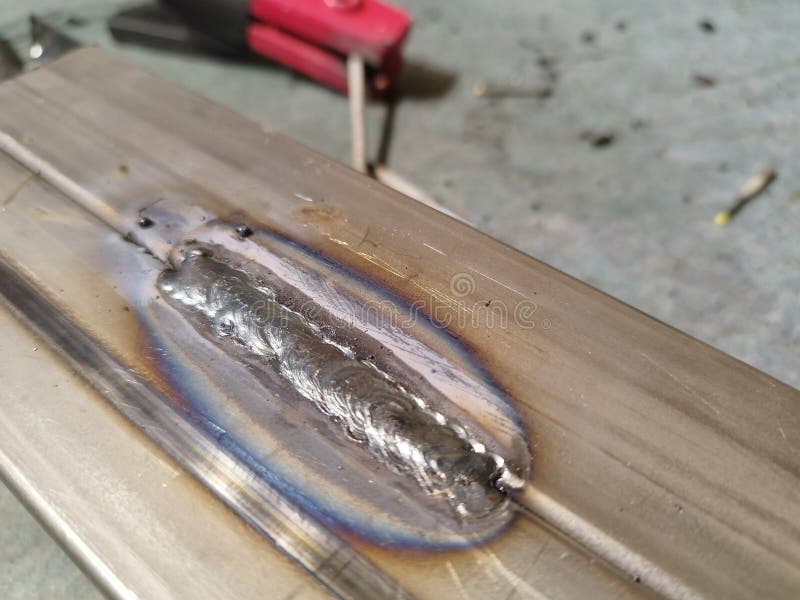 Welding a iron tube stock image. Image of welding, iron - 254507095